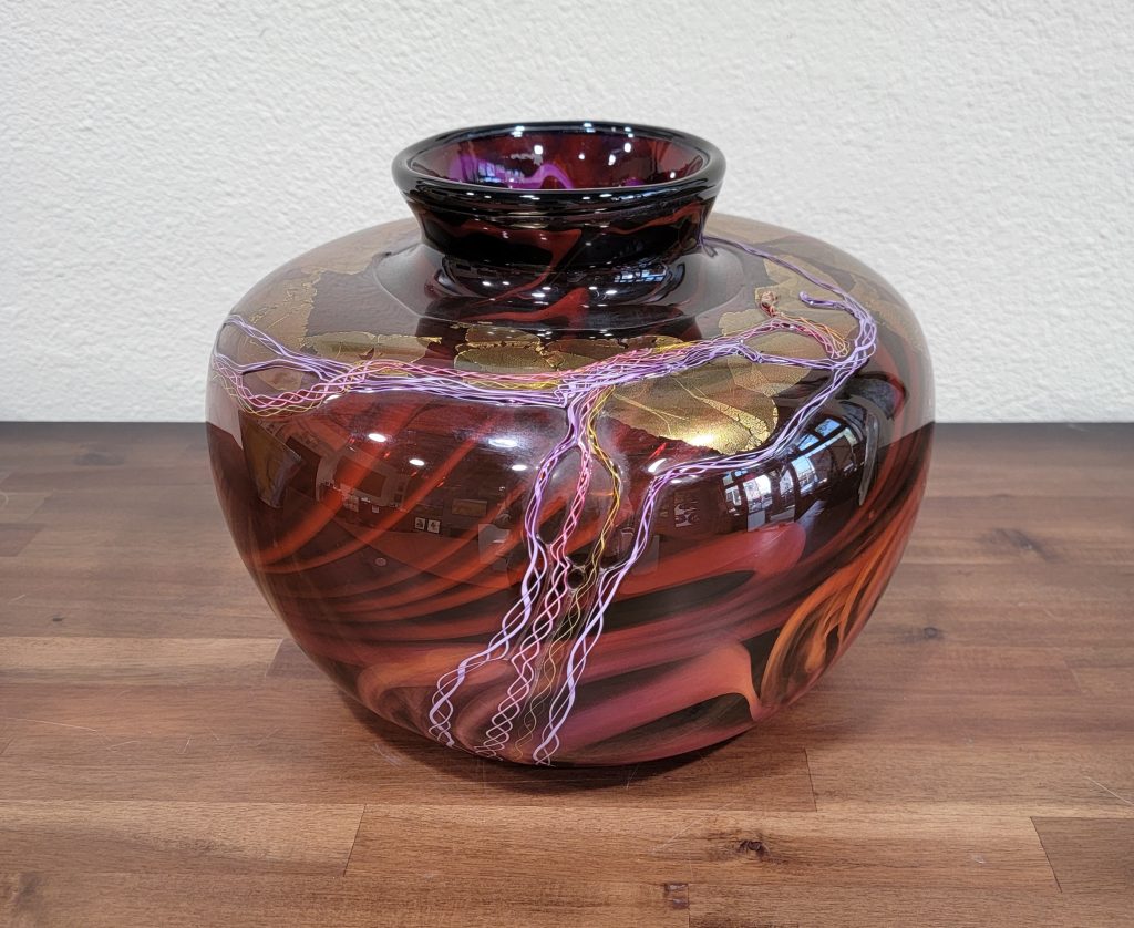 Dutch Schulze Large Blown Glass Vase - Attic Gallery